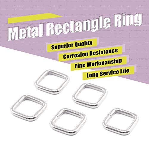 Snapklik.com : Swpeet 60Pcs 1/2 Inch - 13mm Sliver Metal Rectangle Ring ...