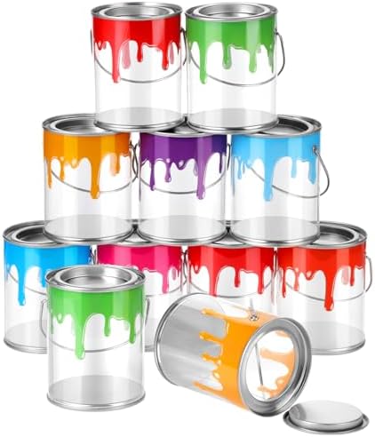 Amazon.com: Hedume 9 Pack Clear Paint Can Containers with Metal Lids, 5 ...