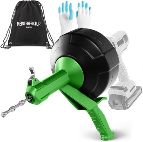 MEISTERFAKTUR drain snake [25 FT] - Auto Feed - Ideal plumbing snake ...
