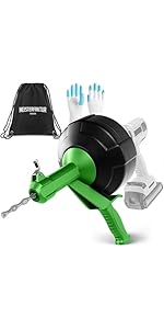 MEISTERFAKTUR drain snake 2.0 [50 FT] - with drill attachment - Ideal ...