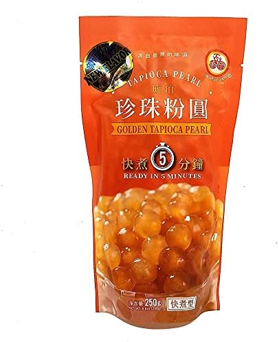 Amazon.com : Tapioca Pearl -Golden New Flavor 8.8 Oz, pack of 1 ...