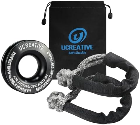 Amazon.com: Ucreative Black Recovery Ring and 2PCS Gray Soft Shackle (1 ...