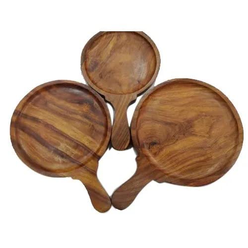 Buy Anaya Afroz Sheesham Wood Pizza Serving BAT Wooden Pizza Platter, Pan, Bat, Snack Serving ...