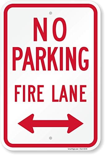 ifidex Jackgold Metal Sign, 8x12 Inches, No Parking Fire Lane Symbol ...