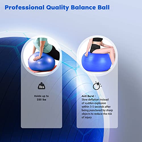 Snapklik.com : 24 Anti-Burst Yoga Ball, Stability Ball For Labor And ...
