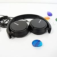Amazon.com: Sony ZX110 Over-Ear Dynamic Stereo Headphones (Black ...