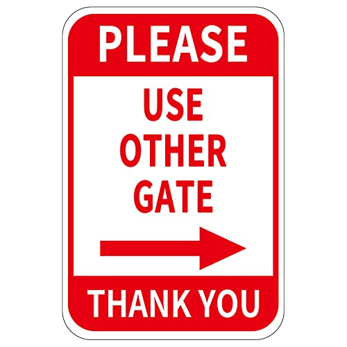 Please Use Other Gate Sign Aluminum 12×8 Inch Right Arrow Metal ...