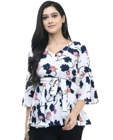 Buy Fancy Elegant Women Tops & Tunics (XS) White at Amazon.in