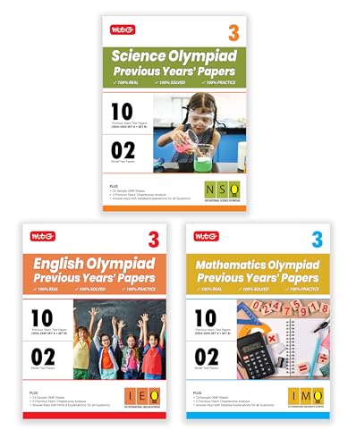 MTG Class-3 IMO-NSO-IEO Olympiad 10 Previous Years Papers (2024-2020 ...