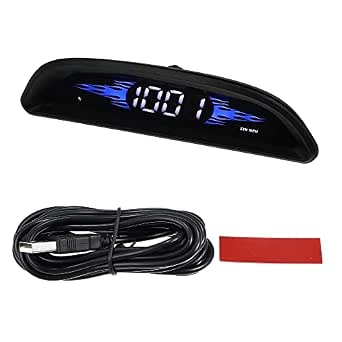 X AUTOHAUX Blue Screen GPS Speedometer Mini Head Up Display HUD Digital ...