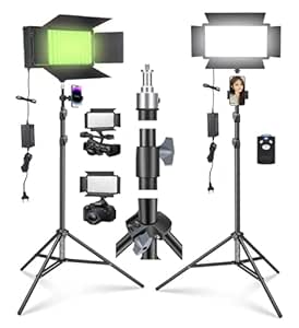 FKU 14" Bi-Color U800 LED Video Light 60W 2700K-6500K Photo Studio Lamp ...