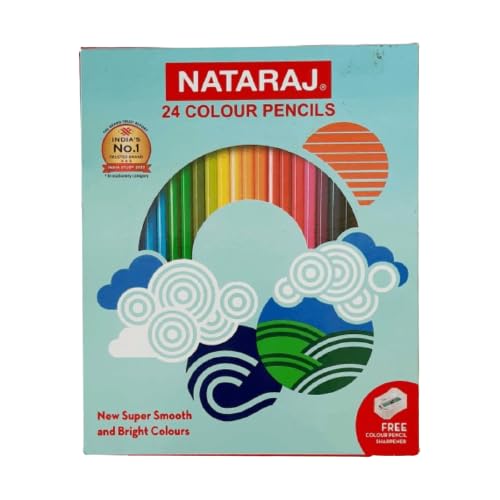 Nataraj Full Size Colour Pencil Set | Bright & Playful Colors | Non ...