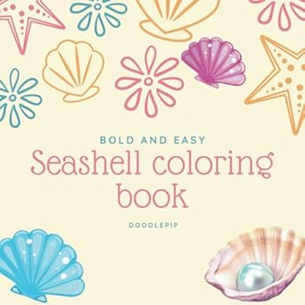 Amazon.com: Seashell Coloring Book for Adults | Bold and Easy Designs ...