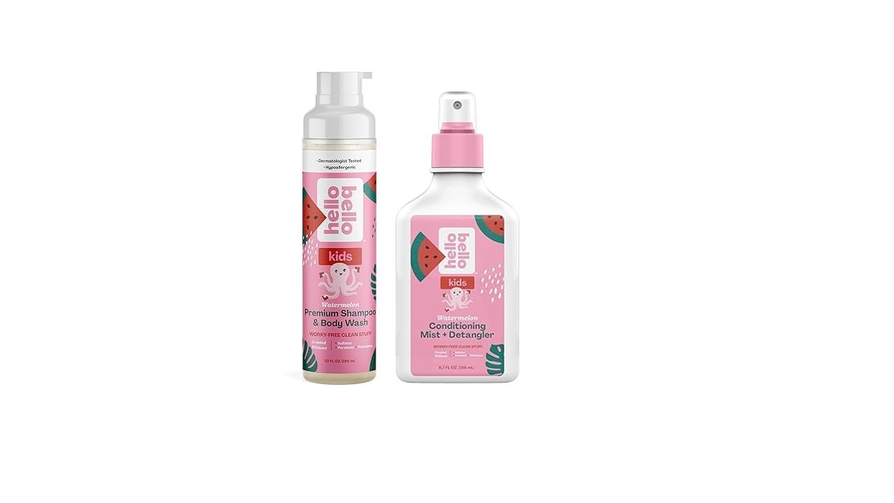 Amazon.com: Hello Bello Watermelon Shampoo and Body Wash, 10 FL Oz and ...