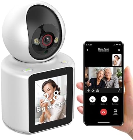 Amazon.com: Home Security Camera with 2.8" Screen, Two Way Video Camera ...