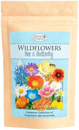 Amazon.com : Bee and Butterfly Wildflower Seed Mix, Covers 325 Sq Ft ...