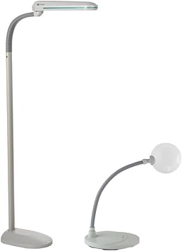 Ott-Lite OLFMAGKIT 18-Watt Floor Lamp with 5X Freestanding Magnifier ...