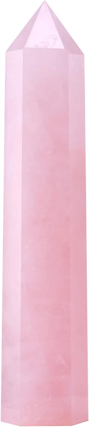 Amazon.com: Apengshi Large Rose Quartz Natural Healing Crystal Tower 5. ...