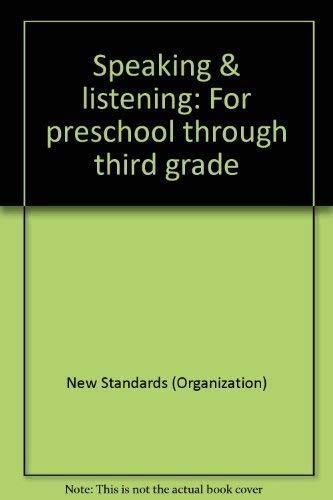 Speaking & listening: For preschool through third grade : Amazon.in: Books