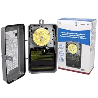 Intermatic T104R 24 Hour Mechanical Timer Switch - 208–277 VAC, DPST ...