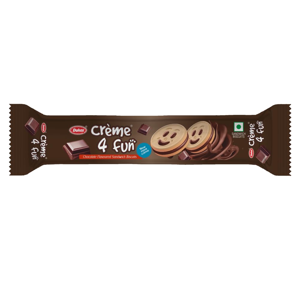 Dukes Crème 4 Fun Chocolate flavoured Sandwich Biscuits (145g) : Amazon ...