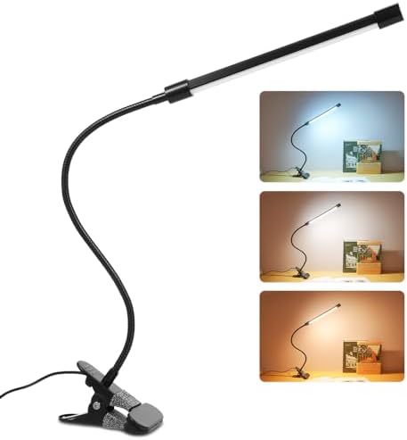 iZELL LED Desk Lamp with USB Adapter【3 Color Modes 10 Brightness】 Eye ...