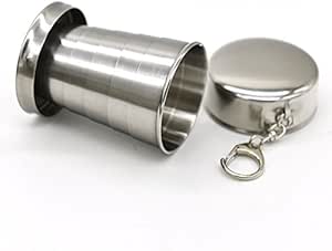 Amazon.com: Stainless Steel Collapsible Cup, Foldable Drinking Glass ...