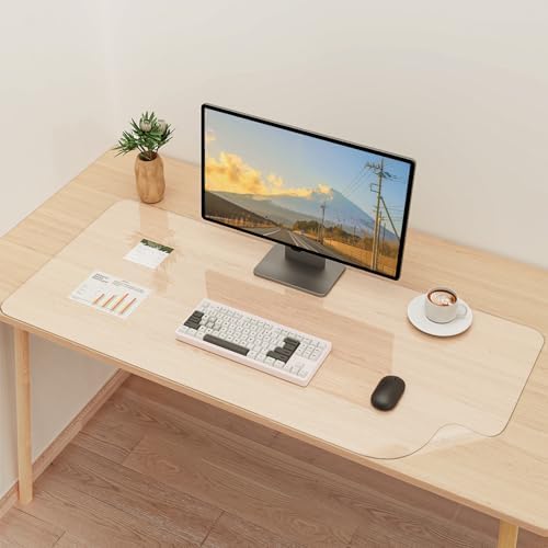 Yimomoyi Clear Desk Mat, Transparent Large Mouse Mat for Desk ...