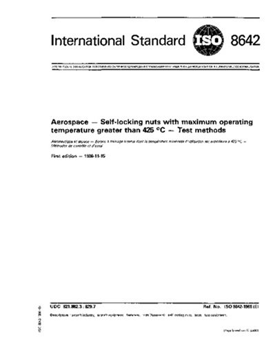 ISO 8642:1986, Aerospace - Self-locking nuts with maximum operating ...