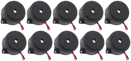 Universal Hub Pack of 10 (Black) 95dB DC Piezo Electronic Buzzer Alarm ...