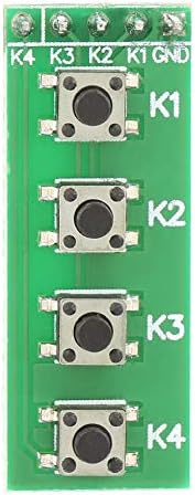 Amazon.com: Walfront 4 Key Keyboard Module Universal 4 Key Push Button ...