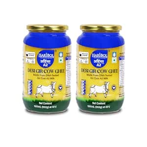 HARI:BOL Premium A2 Desi Gir Cow Ghee-1000Ml(Glass Packing)|Pure Gir ...