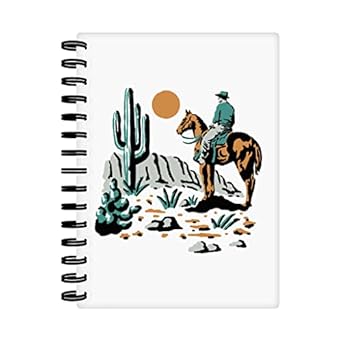 Cowboy Western Spiral Notebook - Vintage Notebook - Printed Notebook ...