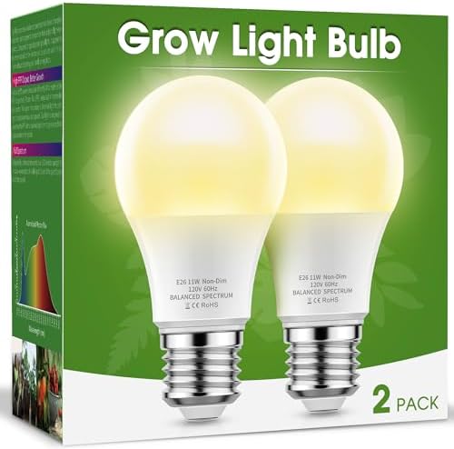 Amazon.com : LED Grow Light Bulb, A19 Full Spectrum, 11W (100W ...