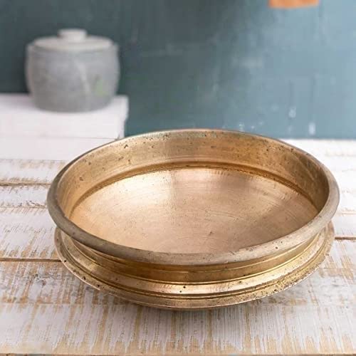 Zishta Handmade Traditional Bronze Kansa Uruli Cooking Pot - Large ...