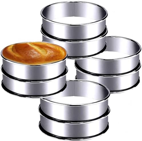 Amazon.com: English Muffins Mold, Aulufft 16 Pieces Stainless Steel ...