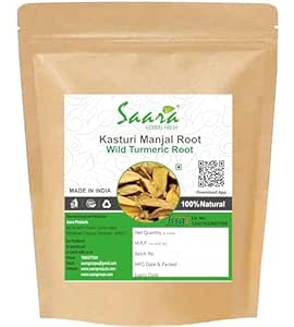 Saara HERBAL FRESH Kasturi Manjal, 100g, Kasturi Turmeric Root, Wild ...