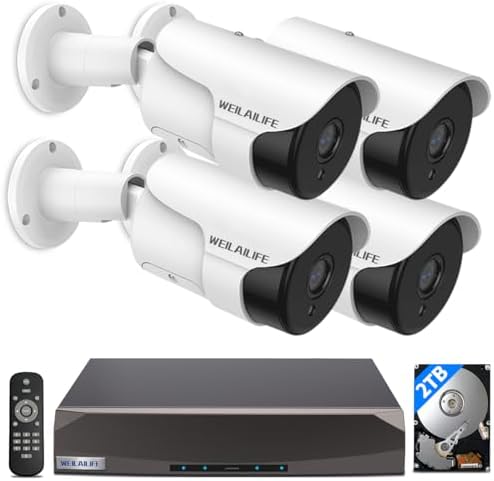 Amazon.com: 【90ft Super Night Vision】 Wired Security Camera System ...