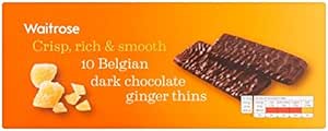 Dark Chocolate Ginger Thins Waitrose 100g : Amazon.co.uk: Grocery
