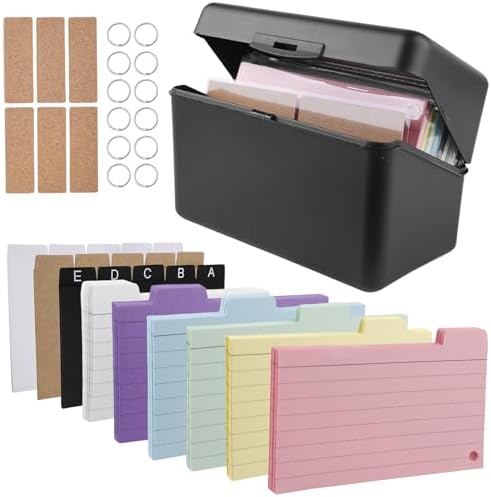 Karteikasten, Karteikarten box Lernkarteibox für 300 Karteikarten A7 A8 ...