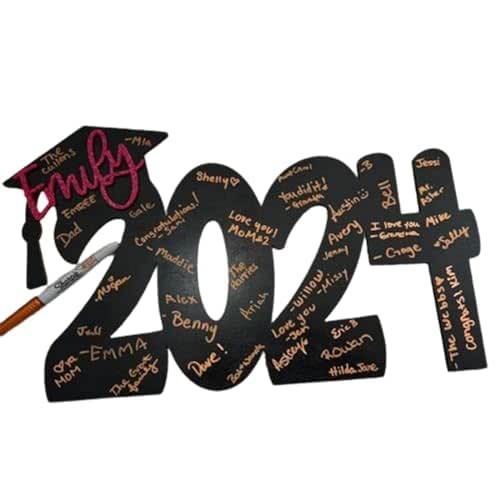 Amazon.com: 2024 Graduation Decorations Wood Sign, Personalized Name ...