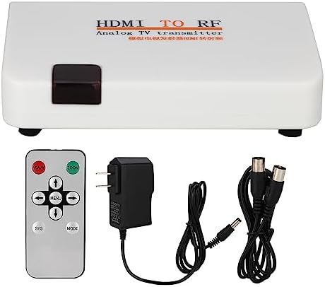 HDMI to RF Coaxial Converter Adapter Box, HDMI RF Modulator Coax ...