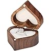 Amazon.com: LETURE Wooden Heart Shape Ring Gift Box with Single Slot 2 ...