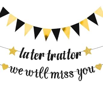 Sorry Your Leaving Banner Decorations - Farewell Party Supplies We Will ...
