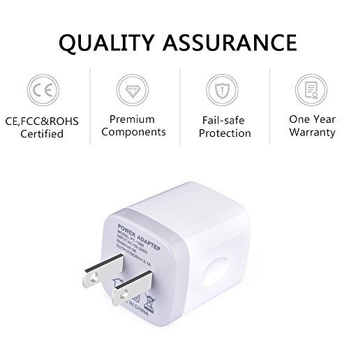 Buy Wall Charger, USB Brick 3Pack 2.1A/5V Dual Port USB Plug Charger ...
