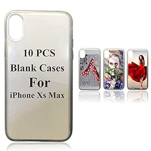JUSTRY 10PCS Sublimation Blanks Phone Case Covers Soft Rubber for Apple iPhone Xs Max 6.5 Inch ...