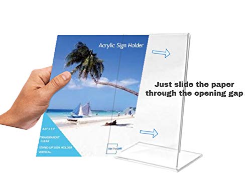 Snapklik.com : 1InTheOffice Acrylic Slanted Sign Holder 8.5 X 11 Inches ...