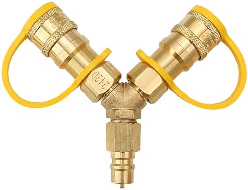 Amazon.com : 1/2 inch Natural Gas Y Splitter, 2-Way Natural Gas Quick ...
