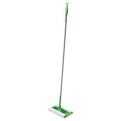Amazon.com: Swiffer Sweeper Mop, 10 X 4.8 White Cloth Head, 46" Green ...
