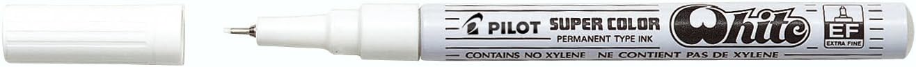 Pilot 420101250L Supercolour Extra Fine Paint Marker - White : Amazon ...